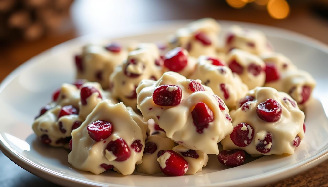 White Chocolate Cranberry Clusters - Sweet and Tangy
