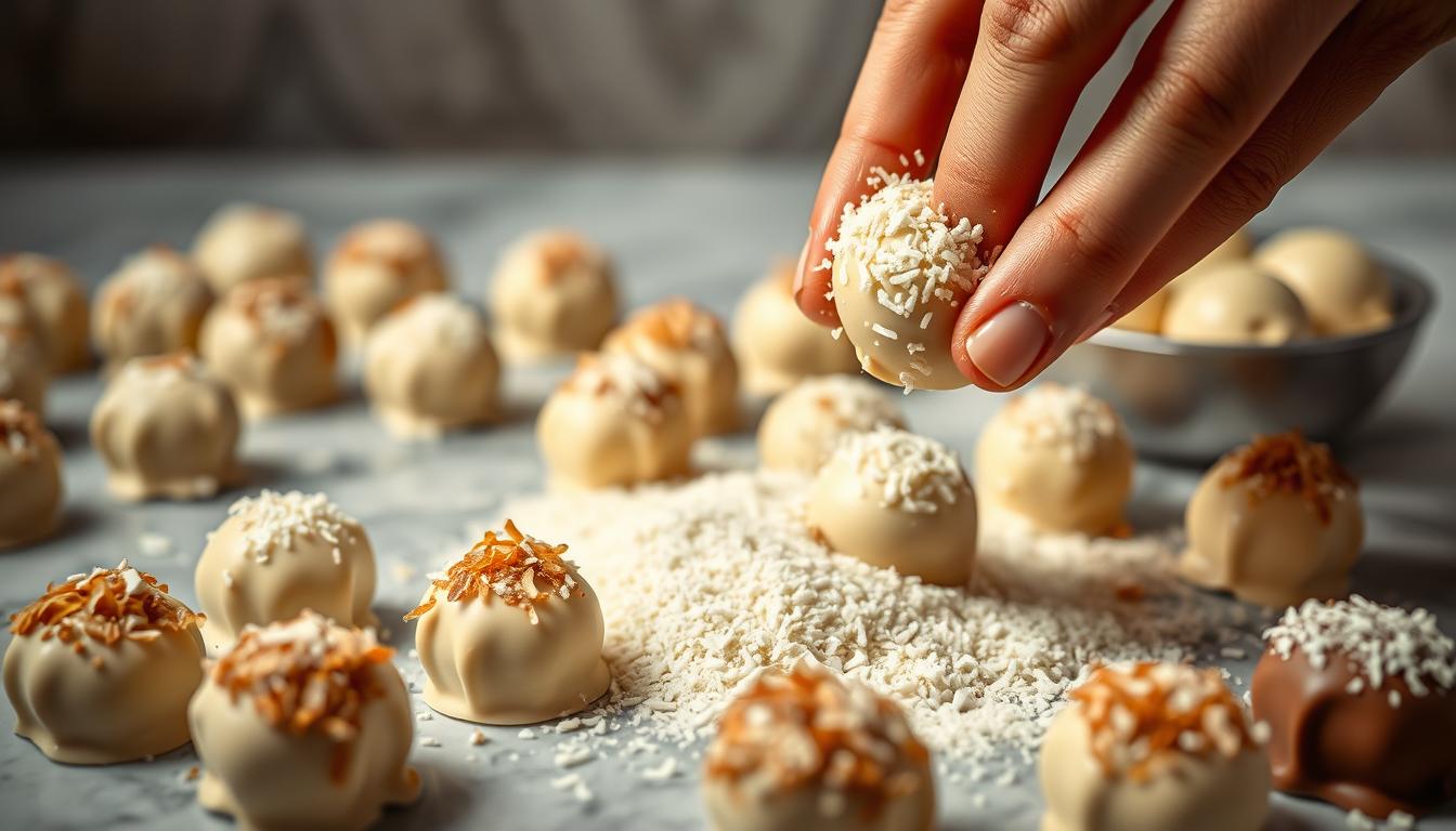 Easy White Chocolate Coconut Truffles Recipe
